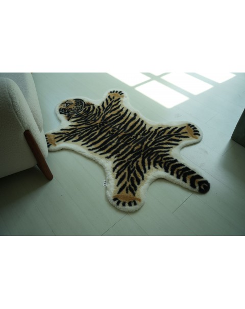 Tiger Printed Skin Area Rug